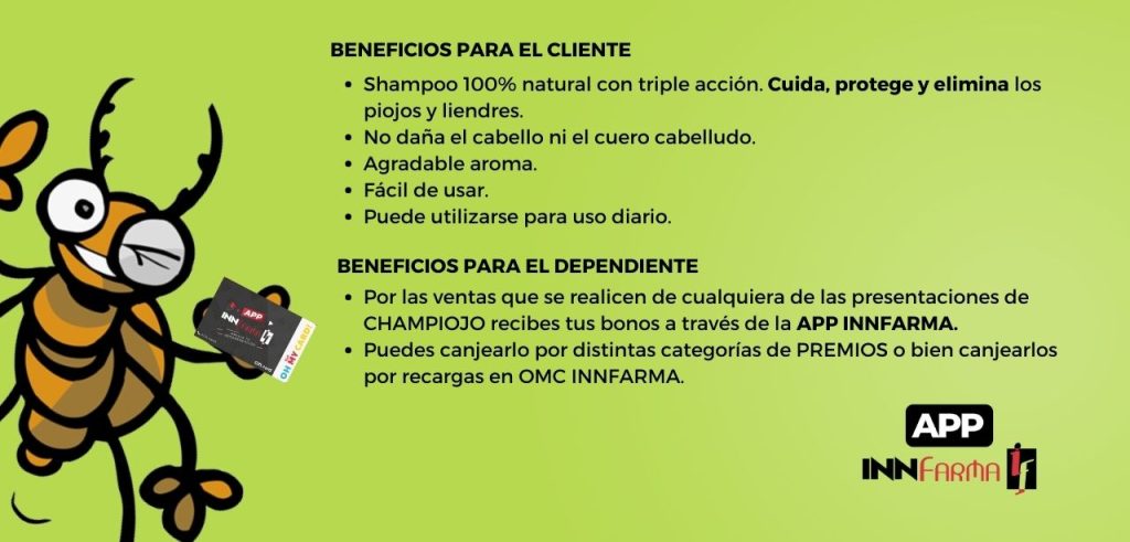 Champiojo – beneficios – Página de Instrucciones